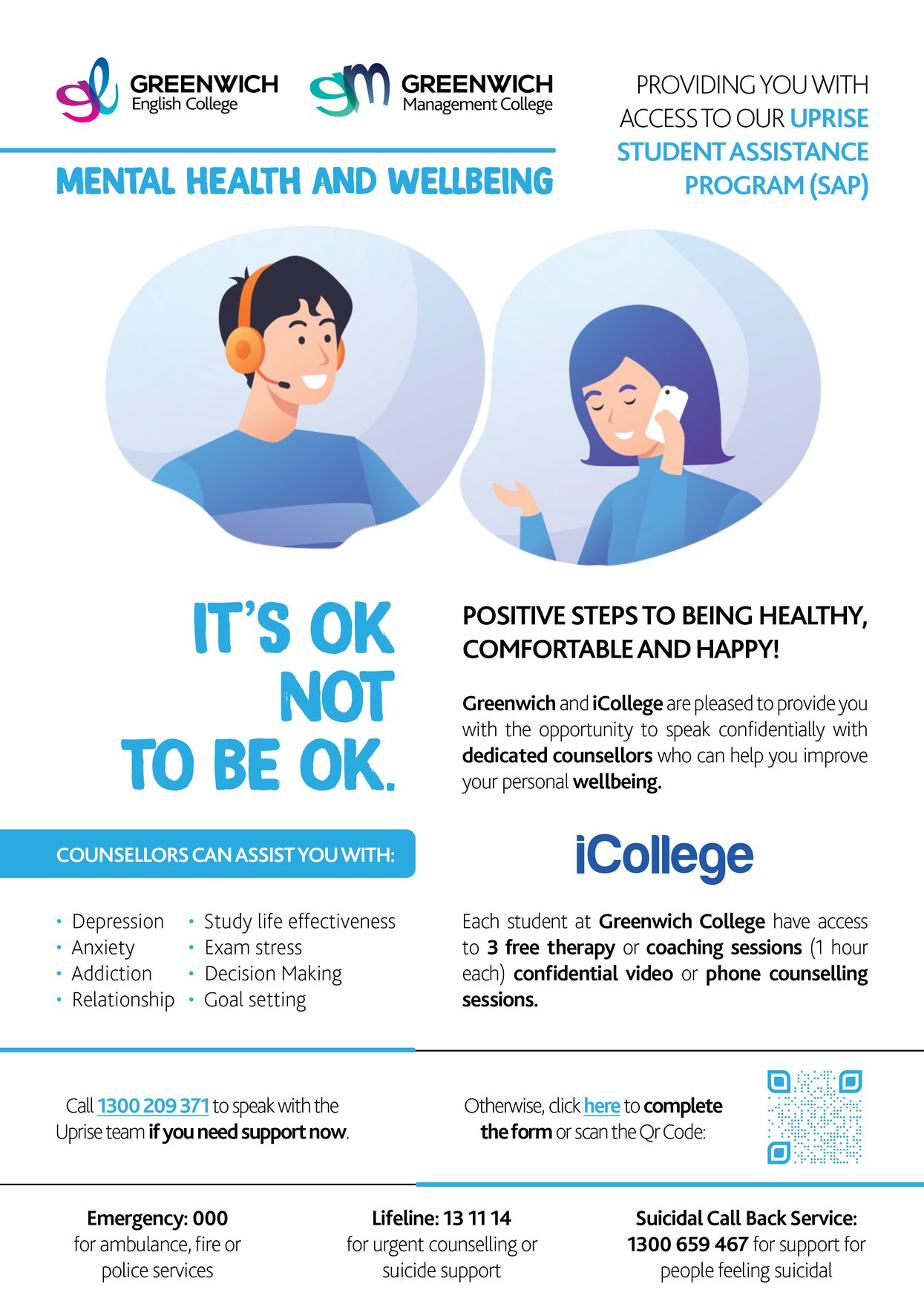 Greenwich College | Mental Health & Well-Being Support